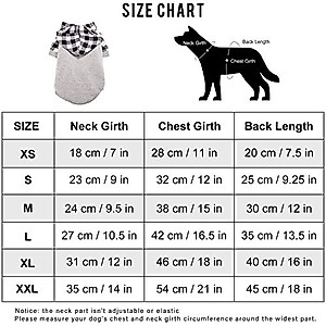 Pet Hoodie Dog Plaid Hoodie Fleece with Hat for Small Medium Dogs- Pet Winter Hoodie Warm Sweater Shirt Clothes Charcoal Gray Plaid Cozy Hooded - Pullover Dogs Hooded Warm Outfit