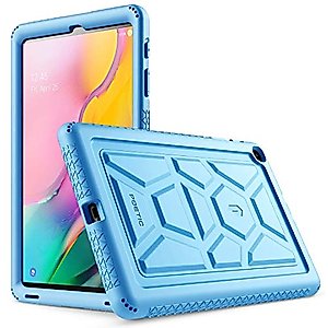 Poetic TurtleSkin Heavy Duty Case Designed for Galaxy Tab A 10.1 2019, Model SM-T510/T515, Rugged Shockproof Drop Protection Kids Friendly Silicone Cover Case, Blue
