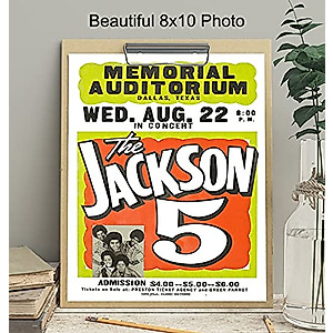 Michael Jackson Poster - Motown Black Music - Vintage Jackson 5 Concert Poster - African American Wall Art - Famous Black History - Black Culture - Black Art - Afro Wall Art - Music History Gifts