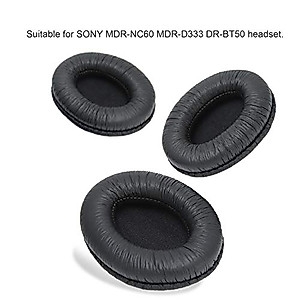 Replacement Earpads for Sony,Headphone Ear Pads for Sony MDR‑NC60 MDR‑D333 DR‑BT50 Headphone,Replacement Headset Earpad Cover,Soft and Comfortable Foam(black)