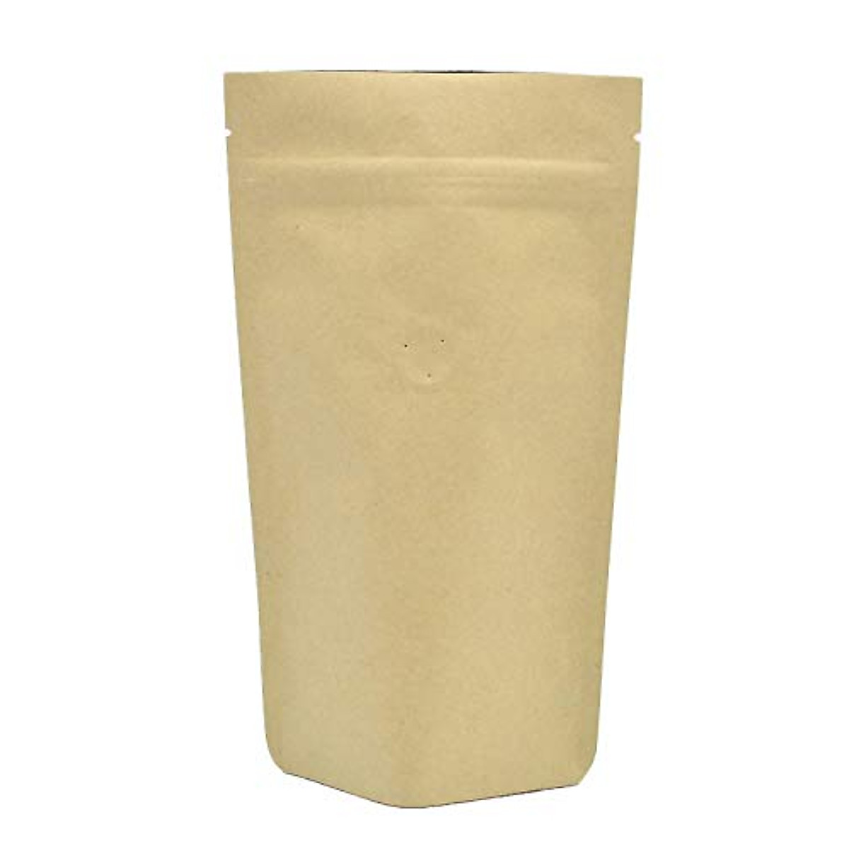 Candyman Package Light Kraft Paper Stand up Zipper Pouch for Coffee Bean with Degassing One Way Valve(25pcs) (4oz/120g)