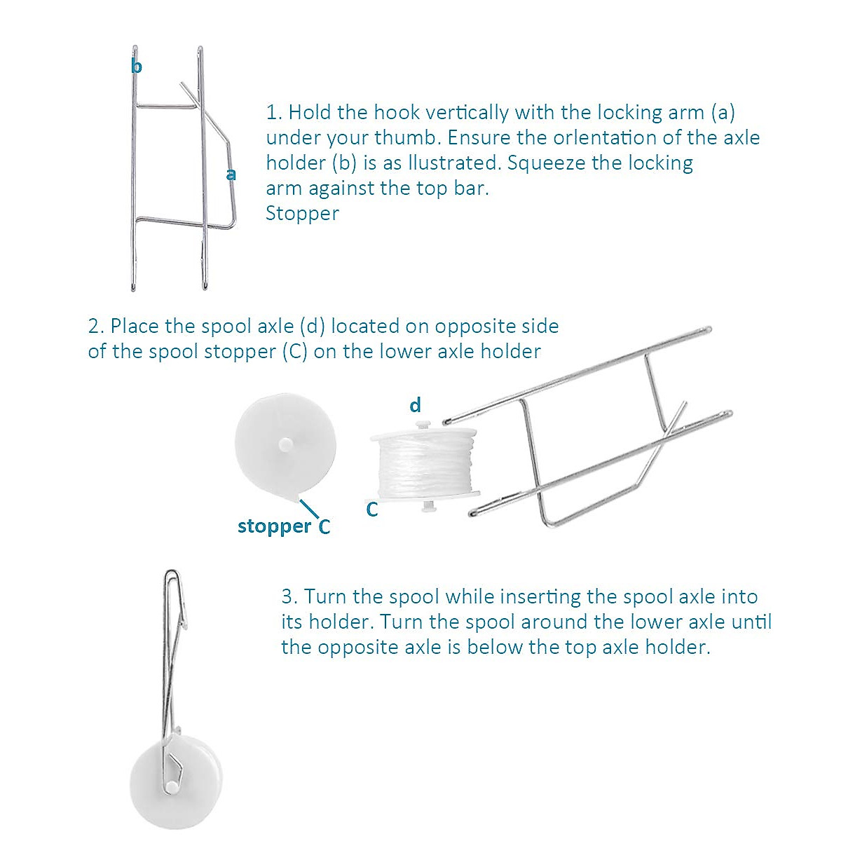 Bandelt 20 Pack Tomato Trellis Roller Hooks with 15M Twine for Tomato,Plant, Greenhouse,Flower Vine Twine Crop Trellis Kit Plant Roller Hook