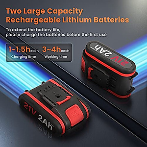 Anbull Electric Pruning Shears, Professional Cordless Electric Pruning Shears Pruner with 2PCS Backup Rechargeable 2Ah Lithium Battery Powered Tree Branch Pruner - 1.2inch (30mm) Cutting Diameter