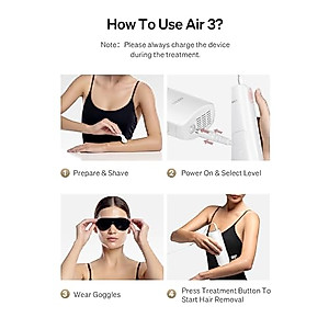 Ulike Laser Hair Removal for Women and Men, Air 3 Ice-Cooling IPL Hair Removal Device for Nearly Painless & Long-Lasting Results, 3 Modes & Auto Flashing for Fast Full Body Hair Removal from Home