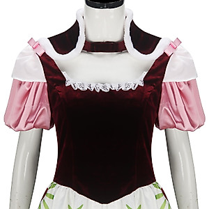 FOGHORN Haunted Mansion Costume Sally Slater Dress Women Girls Tightrope Walker Cosplay Costume for Halloween (L)