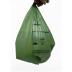 MOGALIXE Compostable Kitchen Compost Bags, 2.6 Gallon, 100 Count, Plant-Based, Extra Thick, ASTM D6400 Rated