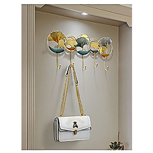 BBSJ Nordic Bedroom Door Back Hook Fashion Entry Porch Coat Hook Free Punching Metal Coat Hook Wall Hanging