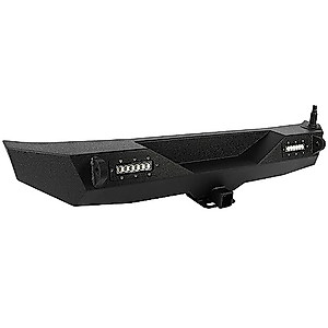 cciyu Rront Bumper and Rear Bumper Compatible for 2007-2018 for Jeep, Wrangler JK with D-ring with and Tire Carrier