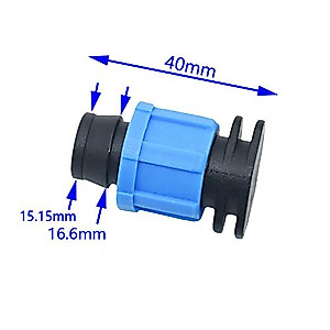 16mm Drip Irrigation Tape End Caps Garden Soft Water Pipe Tube Lock Ring Plug Fittings NNW Brand Durable PP Material Joint 12pcs
