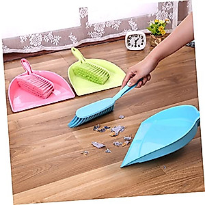 COLLBATH 2pcs Mini Broom Dustpan Set Keyboard Cleaning Tool Dust Pan and Brush Small Broom Brush Mini Tools Mini Brush Bed Broom Household Brooms Cleaning Tools Desktop Broom Plastic