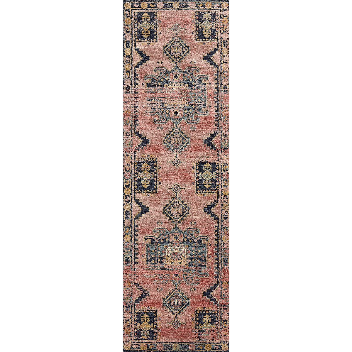 Loloi II Jocelyn Collection JOC-06 Runner Rug 2'-3" x 7'-6" Rose/Rose Rectangular 0.38" Thick