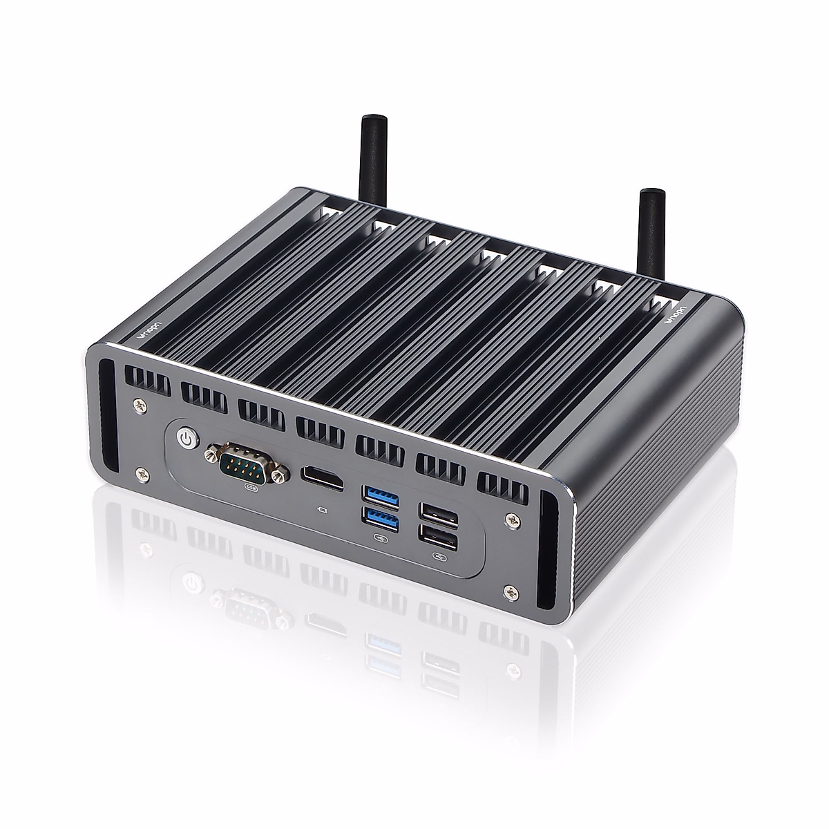 VNOPN Micro Firewall Appliance 6 LAN Intel Core i3 6006U 8GB DDR4 128GB SSD, 6 Intel i211 NIC Gigabit Ports Industrial Fanless Mini PC, Network Soft Router Mini Computer, Support AES NI/WiFi