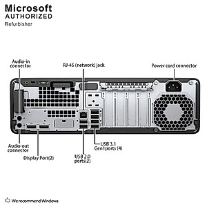 HP EliteDesk 800 G3 Small Form Factor PC, Intel Core Quad i7 6700 up to 4.0 GHz, 16GB DDR4, 3TB, WiFi, BT 4.0, VGA, DP, Win 10 Pro 64-Multi-Language Support English/Spanish/French(Renewed)