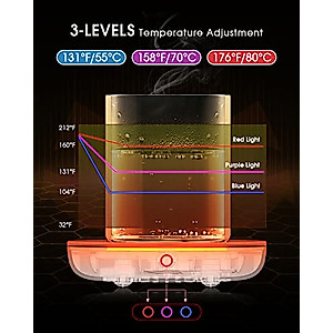 DOWILLDO Coffee Mug Warmers for Desk with 3 Temperature Settings, Smart Coffee Warmer Plate for Heating Milk, Tea, Hot Chocolate, and Candle (White)