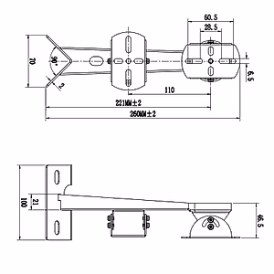 OdiySurveil Exterior Right Angle Wall Corner Mount Holder Pole/Column Mounting Camera Bracket for Double CCTV Security Camera Installation with 2 Φ 10cm Steel Loops