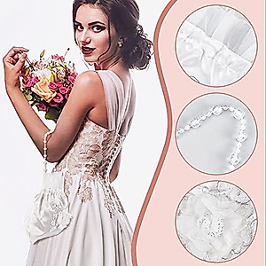 CRASPIRE Wedding Bride Handbag Rose Satin Bridal Wedding Money Bag White Rose Embroidery Silk Drawstring Bag with Pearl for Dollar Dance Bridal Purse Wedding Favor Party