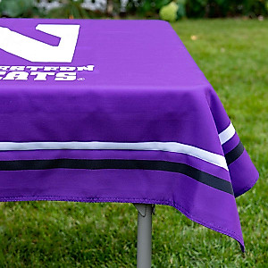 College Flags & Banners Co. Northwestern Wildcats Logo Tablecloth or Table Overlay