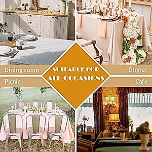 BALCONY & FALCON Washable Linen Rectangular Tablecloth, Waterproof, Oil-Proof, Crease-Proof and Dust-Proof Tablecloth, Used for Gatherings, Restaurants, Kitchens, Banquets (Olive, 55 * 70inch)