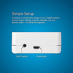 Lutron Caséta Smart Wireless Repeater/Range Extender, PD-REP-WH, White