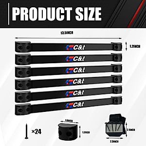 Magnetic Storage Organizer Tool Holder, Magnetic Tool Holder Strip, 6-Pack Magnetic Tool Bar,1-Pack Wrist Magnetic Holder for Garage,Shop and Kitchen | Garage Wall Mount Rack- Mounting Screws Included