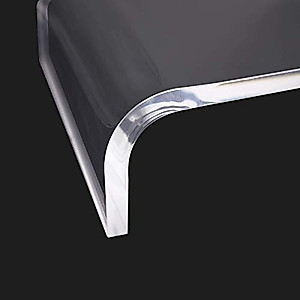 DYCacrlic Clear Acrylic Computer Monitor Stand, Heavy Duty Monitor Riser for Office Home Desktop Corner, Free Standing Lucite Monitor Stands for Laptop Screen Tablet TV Lcd, Desk Riser Leg Lift