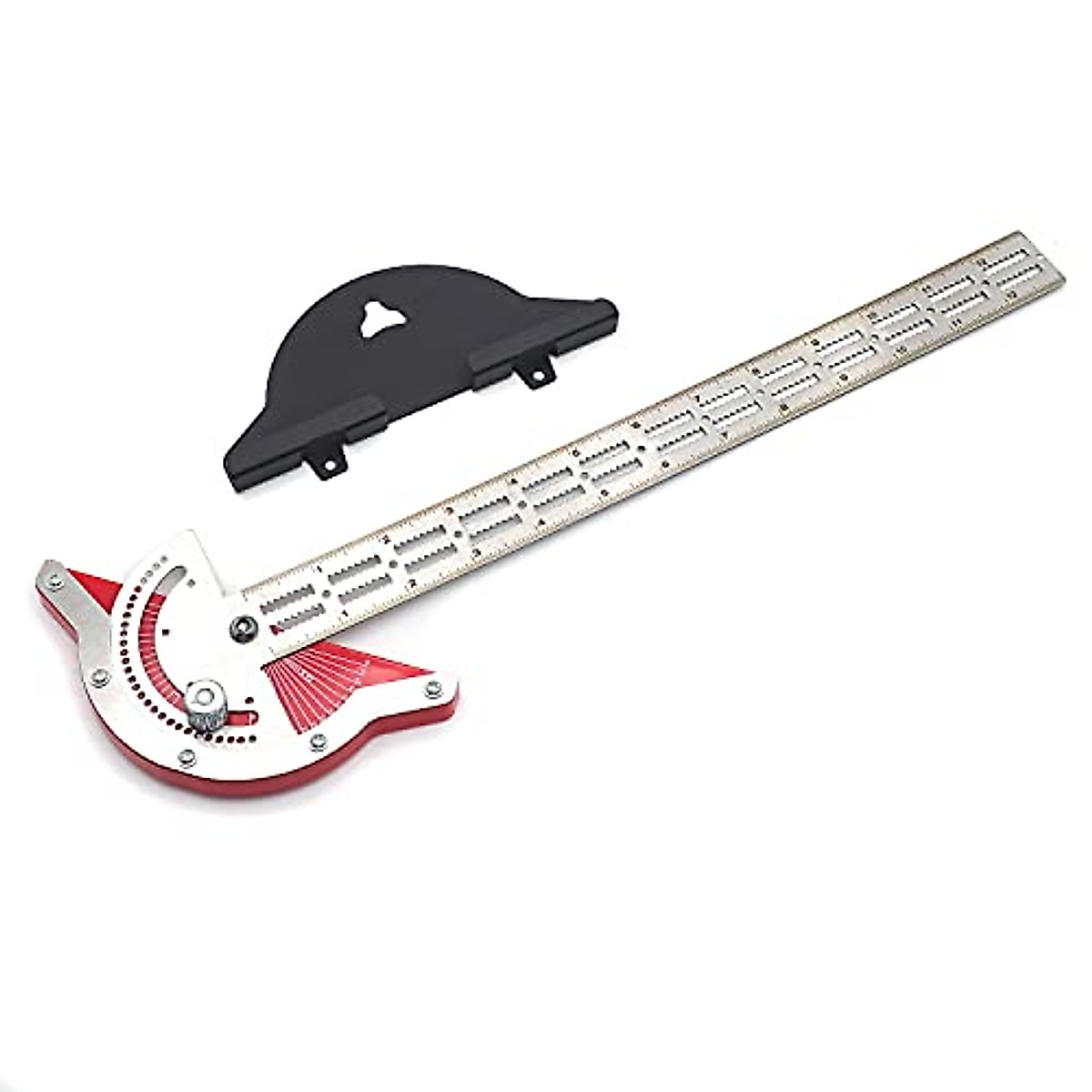 HTTMT- 13" Woodworker Edge Ruler 0-70°Adjustable Protractor Angle Finder Two Arm Carpentry Ruler Measure Layout Tool [P/N: ET-TOOL041-15-RAW]…