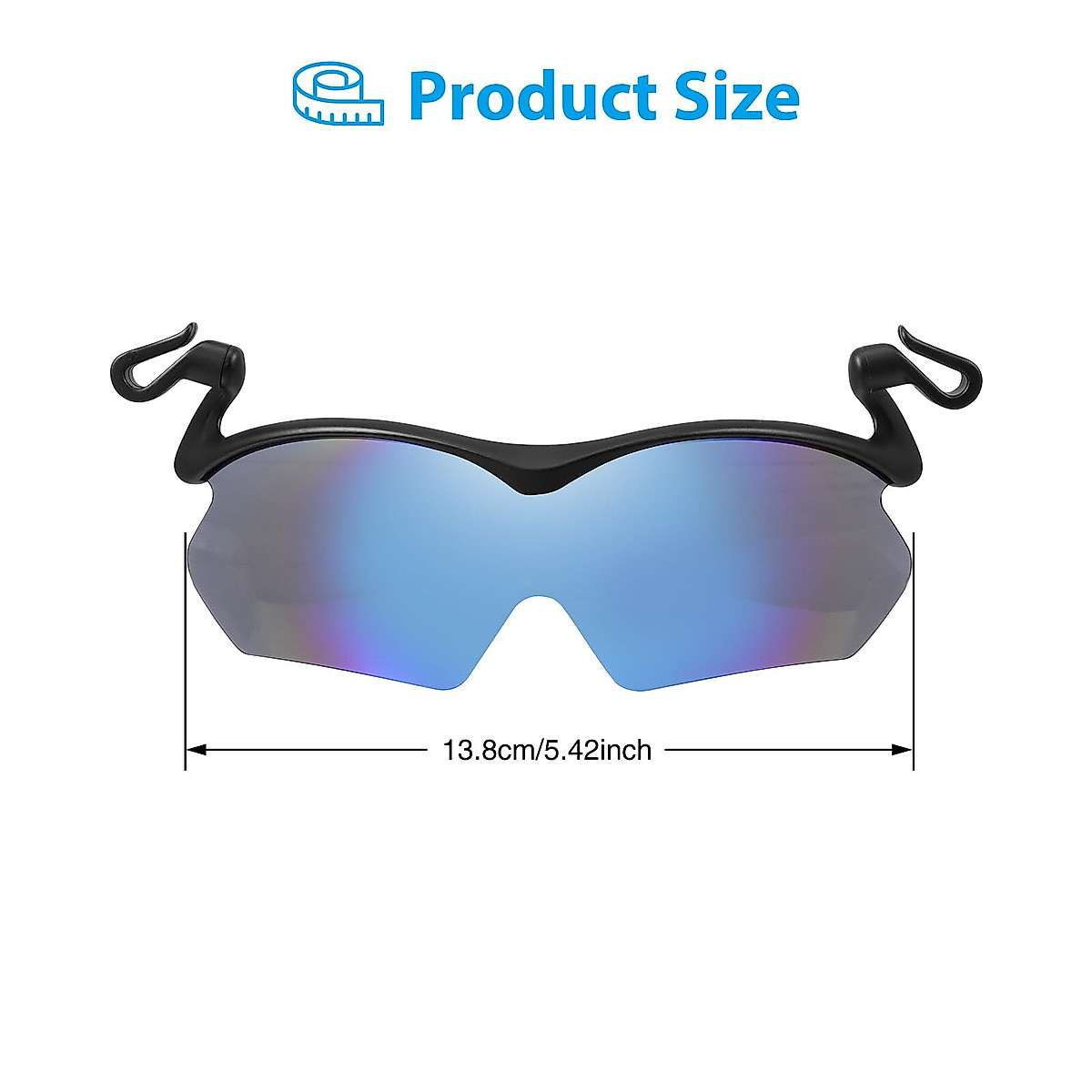 DEECOZY Outdoor Polarized Sunglasses, Fishing Cycling Traveling Flip Cover UV Protection Sunglasses That Can Be Clipped on the Hat Cap (Blue)