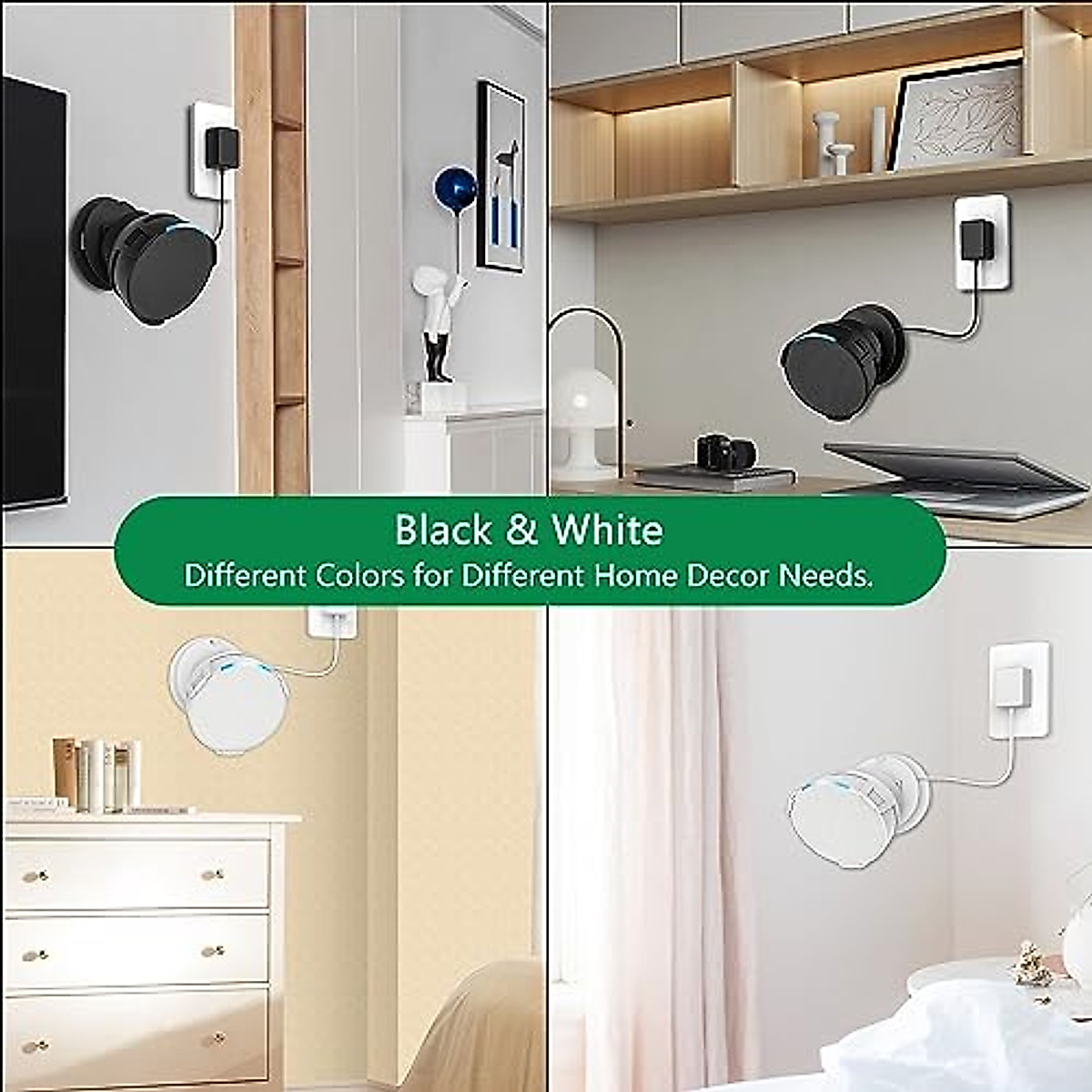 YIDANYOT Stand for Echo Pop, Wall Mount Holder for Echo Pop, Holder Bracket Shelf Accessories for Echo Pop, Smart Speaker Stand with Cable Management Shelf for Space-Saving, Easy to use.