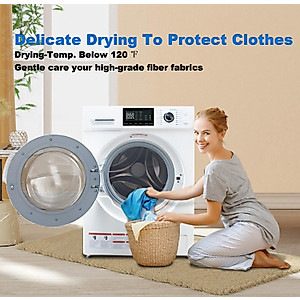 SMETA All-In-One Washer and Dryer Combo 2.7 cu.ft, 24 inch Ventless 2-In-1 Washing Machine And Dryer Compact For Apartment Home Dorm RV, 26.7 LBS Load Small Clothes Washer With 16 Laundry Program