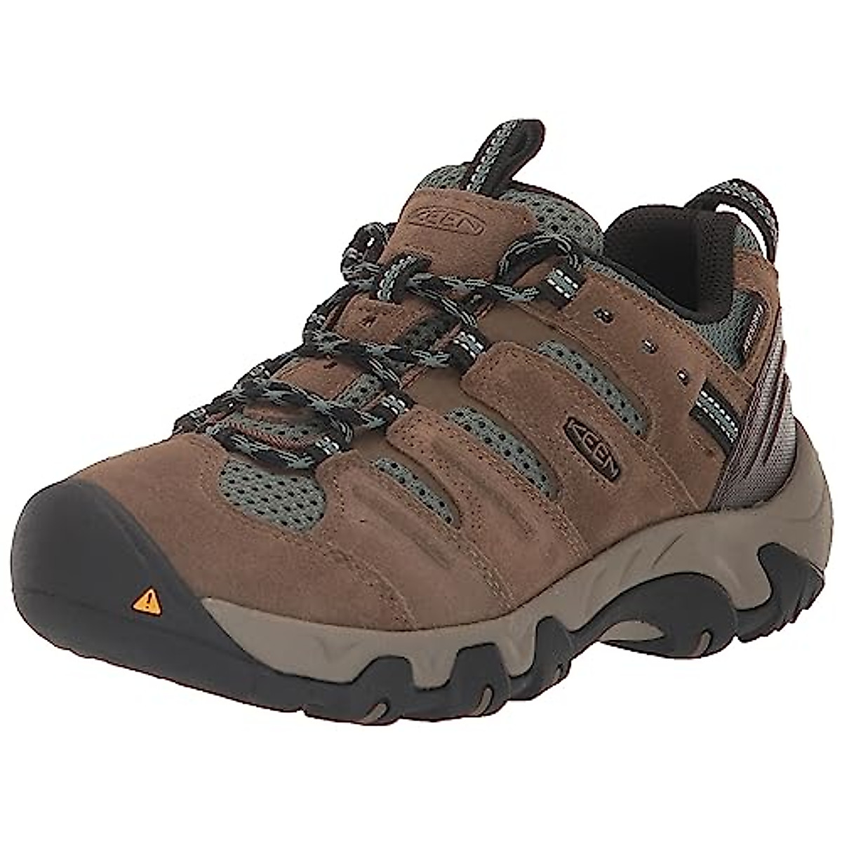 KEEN Women's Headout Low Height Waterproof All Terrain Hiking Shoes, Shitake/Dark Forest, 8
