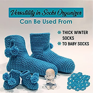 SNIPSIE Socks Holder Rings for Washing Machine - Silicone Laundry Essentials/Stocking and Sock Locks Laundry Organizer - 20 PCS (Yellow)