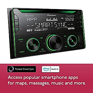 Pioneer FH-S722BS Double DIN, Amazon Alexa, Pioneer Smart Sync, Bluetooth, Android, iPhone - Audio CD Receiver