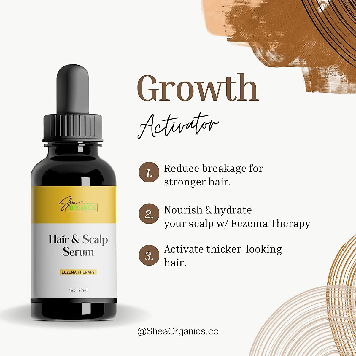 Shea Organics Soothing Scalp Oil | Scalp Care| Dandruff & Itchy Scalp Serum | Helps with Dry Scalp & Baby Scalp Eczema | 1oz | With Oat Oil, Vitamin E, Honey, Tea Tree, and Colloidal Oatmeal