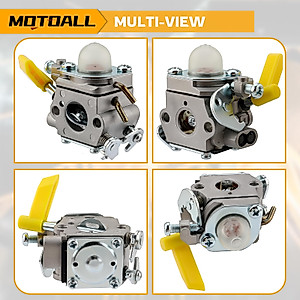 MOTOALL C1U-H60 Carburetor Blower for Homelite Ryobi RY28100 RY28120 RY28121 RY28140 RY28141 RY28160 RY28161 25cc 26cc 30cc Trimmer with AC04122 Air Filter Kit