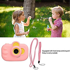 Digital Video Kids Camera Portable 12MP External Silicone Design Kids Camera Dual Front Rear Lens Children Outdoor (Pink)