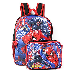 Ruz Spiderman Boys 16 Inch Backpack (Red-Blue)