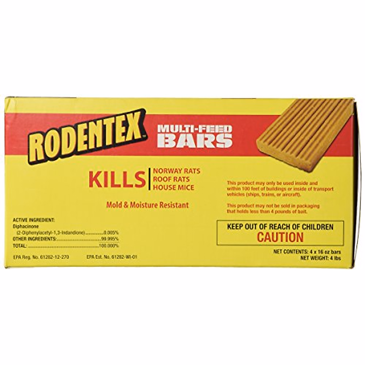 Farnam Rodentex Multi-Feed Bars, 4 lbs,1 Pound (Pack of 4)