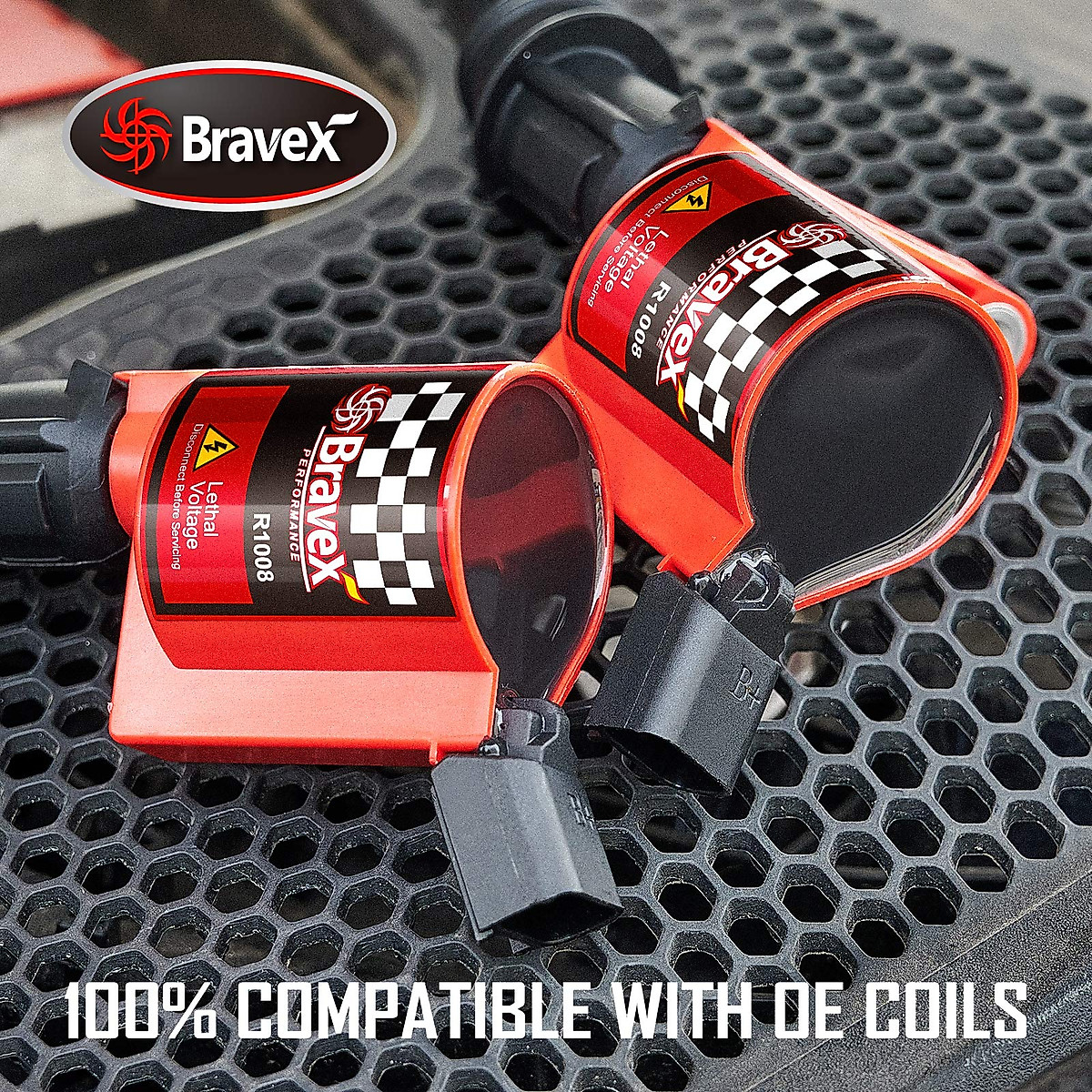 High Performance Ignition Coil 8 Pack For Ford F-150 F-250 F-350 4.6L 5.4L V8 CROWN VICTORIA EXPEDITION MUSTANG LINCOLN MERCURY Upgrade Compatible with DG508 DG457 DG472 DG491 (RED)