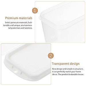 Zerodeko 3pcs Transparent Noodle Box Pp Crisper Flour