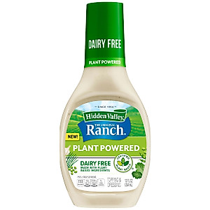 Hidden Valley The Original Ranch Plant Powered Dairy Free Ranch Salad Dressing and Topping, 12 Fluid Ounces (Package May Vary)