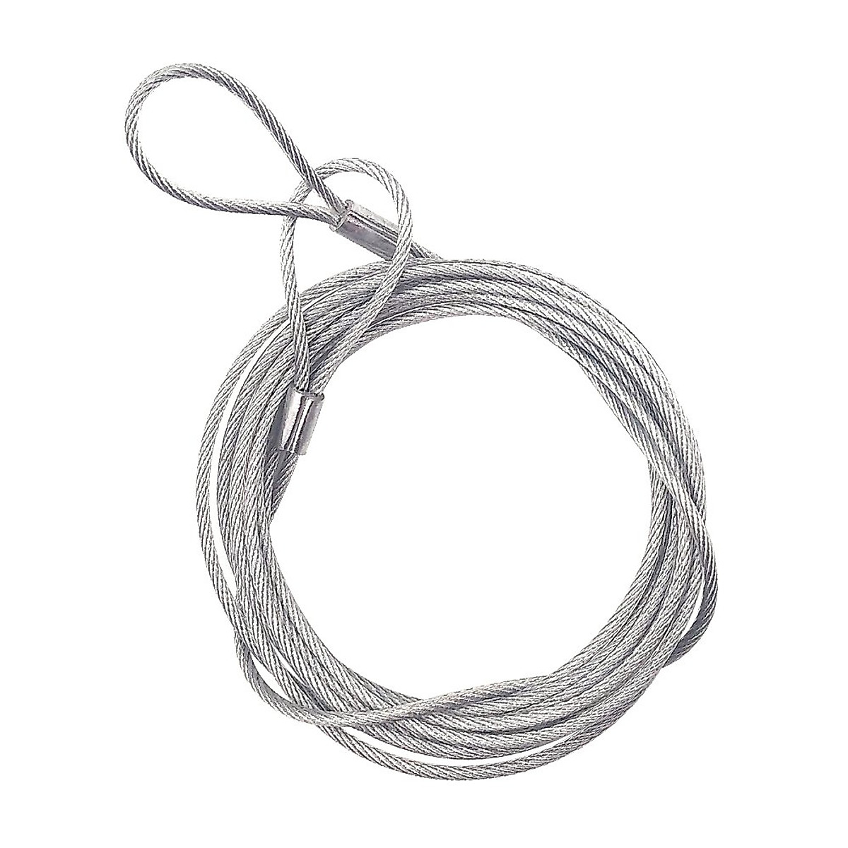 Safety Cable Lock 98''Long,Luggage Lock Safety Cable Lightweight Braided Stainless Steel Double Loop by Ovener