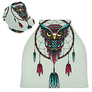 Nursing Cover Breastfeeding Scarf Dream Catchers Owl- Baby Car Seat Covers, Infant Stroller Cover, Carseat Canopy (w)