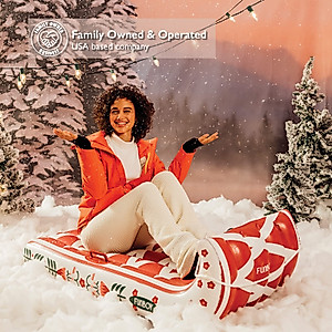 FUNBOY Winter Fun Inflatable Toboggan, Cardigan Single