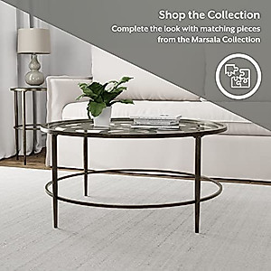 Hillsdale Marsala Metal Coffee Table, Gray with Brown Rub