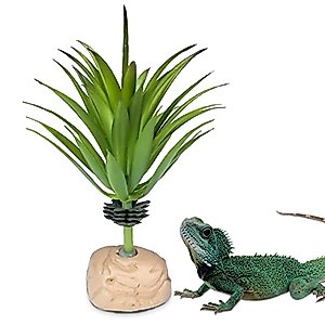 Bluecoco Reptile Plants Natural Color,Simulation Material Desert Rainforest Plants for Lizard Bearded Dragon Chameleon Gecko Snake Amphibian Terrarium Decor