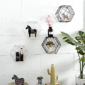 PIBM Stylish Simplicity Shelf Wall Mounted Floating Rack Wooden Storage Basket Bedroom,14.5X25.5Cm,2 Colors Avaliable, White , 1#