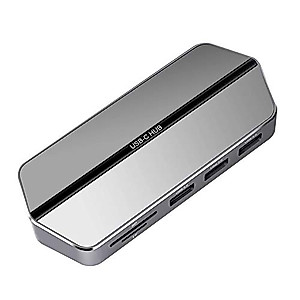 XUNMAIFHB Portable Docking Station,9-in-1 Multi-Function Type-C Docking Station HUB USB-c HDMI, USB3.0, SD Card, TF Card, Gigabit Network Card, 3.5MM Audio Interface Fast Transmission