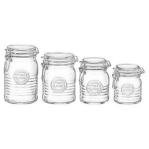 Bormioli Rocco Officina 1825 Glass Storage Jar with Airtight Clip Lid - 750ml