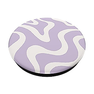 Purple Lilac Retro Swirl 60s 70s Design PopSockets Swappable PopGrip