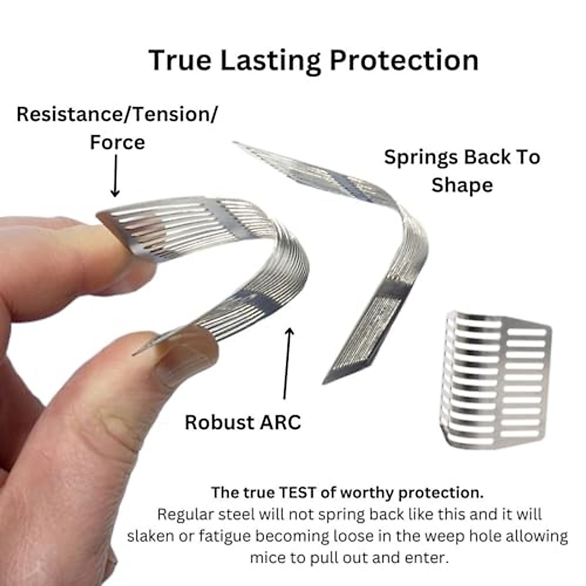 Rid-O-Mice Stainless Steel Brick Weep Hole Covers (60, 2.75 Inch) Stops and Keeps Out Mice, Wasps, Bees, Lizards, Snakes, Scorpions and Many Insects.